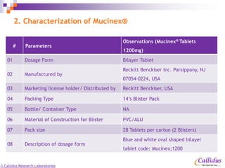 Guaifenesin Extended Release Tablet 600 mg and 1200mg | PPTX