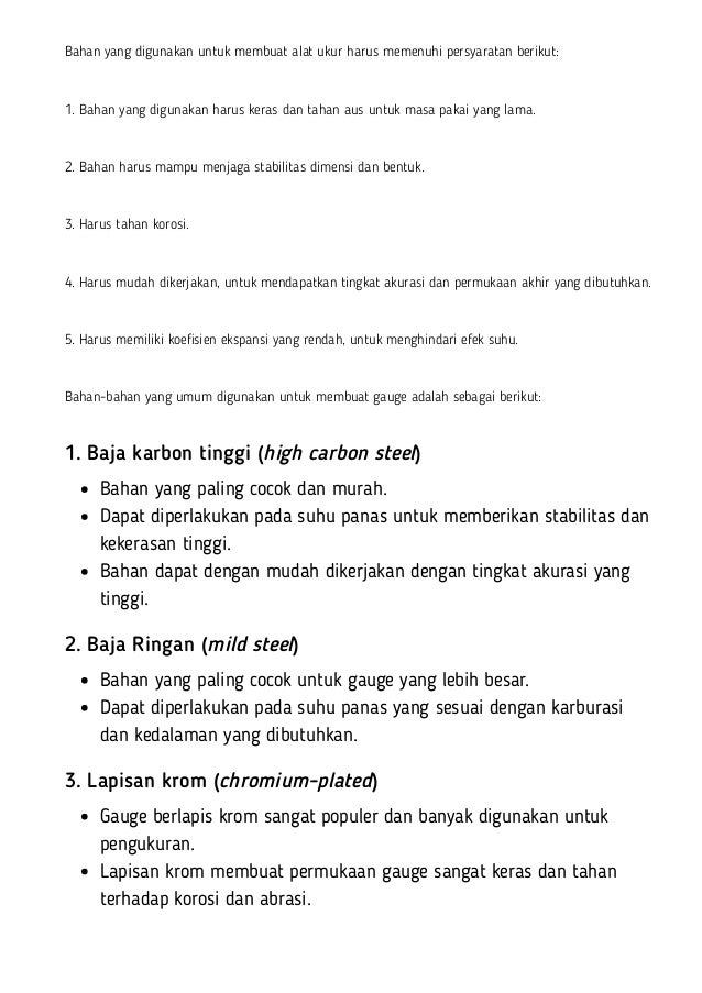 Gauge (Alat Ukur) Dalam Metrologi - Pengertian, Prinsip dan Jenisnya | PDF