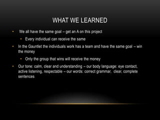 Gauntlet Final | PPTX