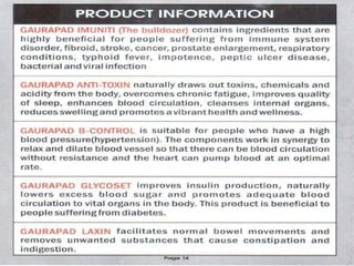 Gaurapad products information | PPTX | Diseases and Conditions ...