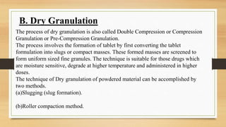 Tablet Granulation Process by Gaurav Kumar Sharma | PPTX