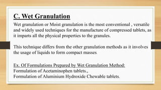 Tablet Granulation Process by Gaurav Kumar Sharma | PPTX