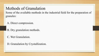 Tablet Granulation process by Gaurav Kumar Sharma | PPTX