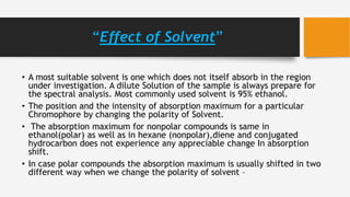 Ultra-violet spectroscopy and it's principle | PPT