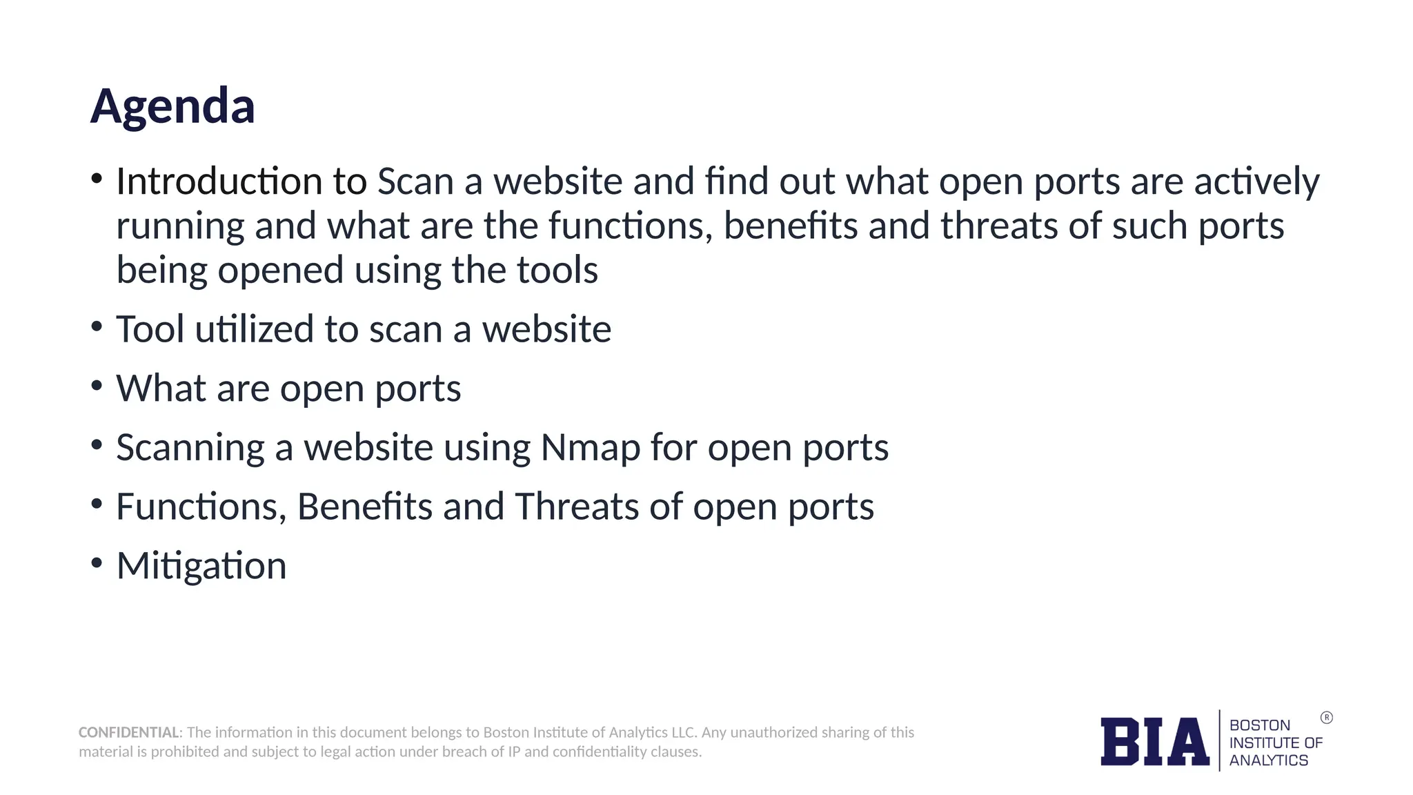Website Port Scanning: Exploring Active Open Ports | PPTX