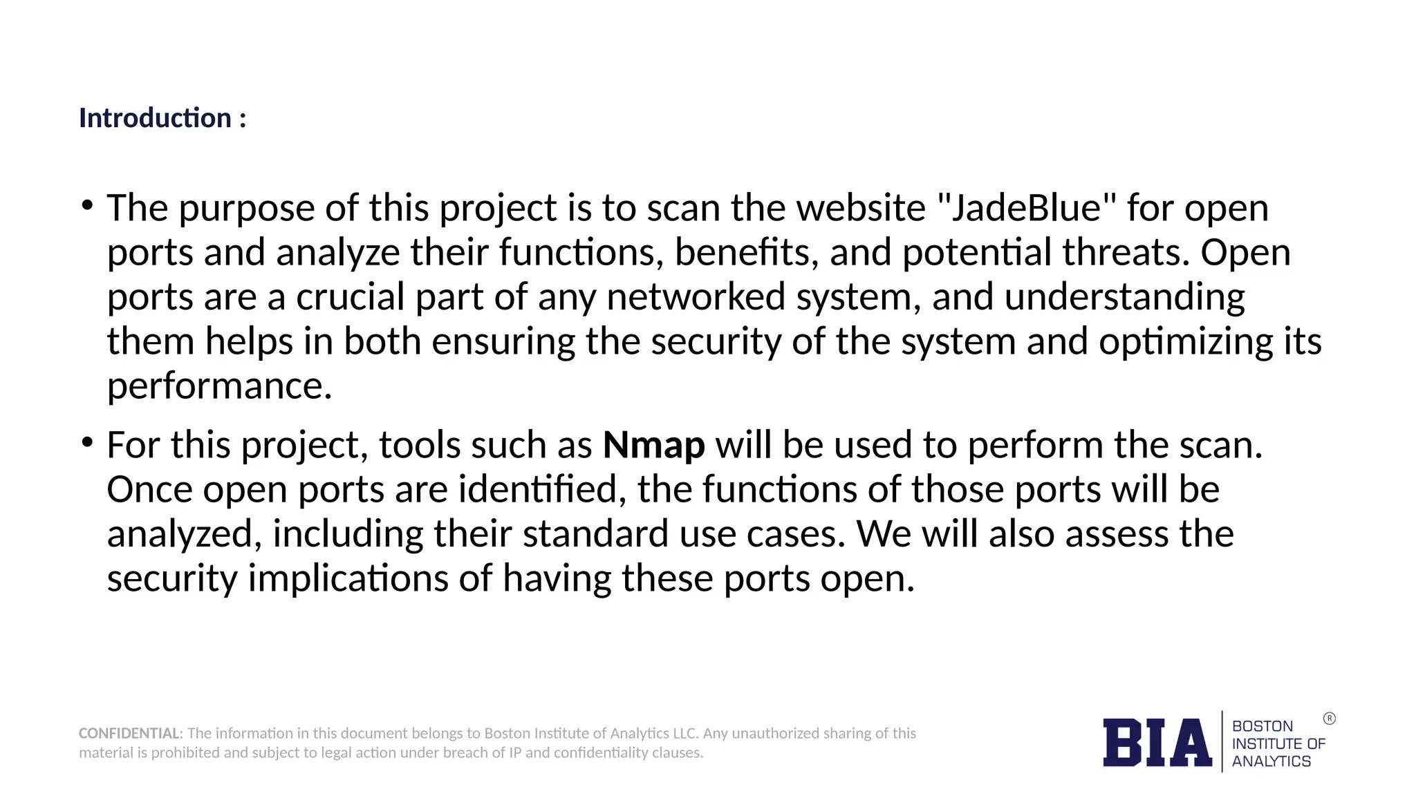 Website Port Scanning: Exploring Active Open Ports | PPTX