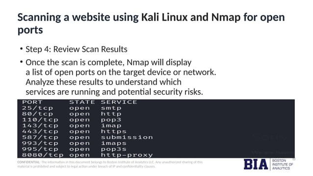 Website Port Scanning: Exploring Active Open Ports | PPTX