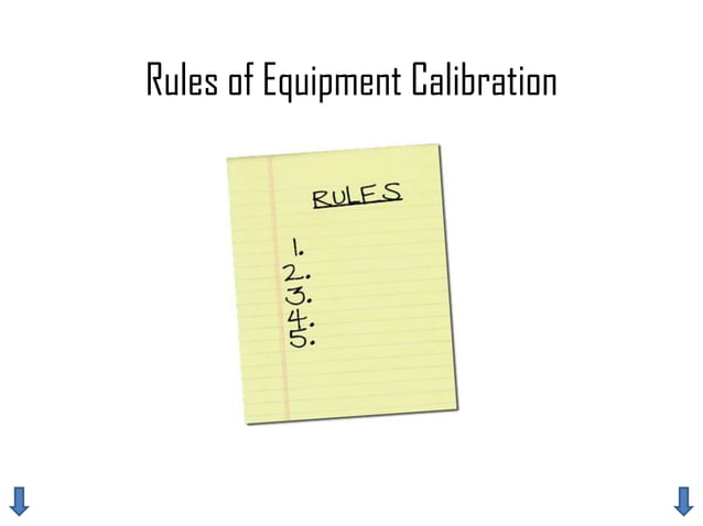 Rules of Equipment Calibration | PPT