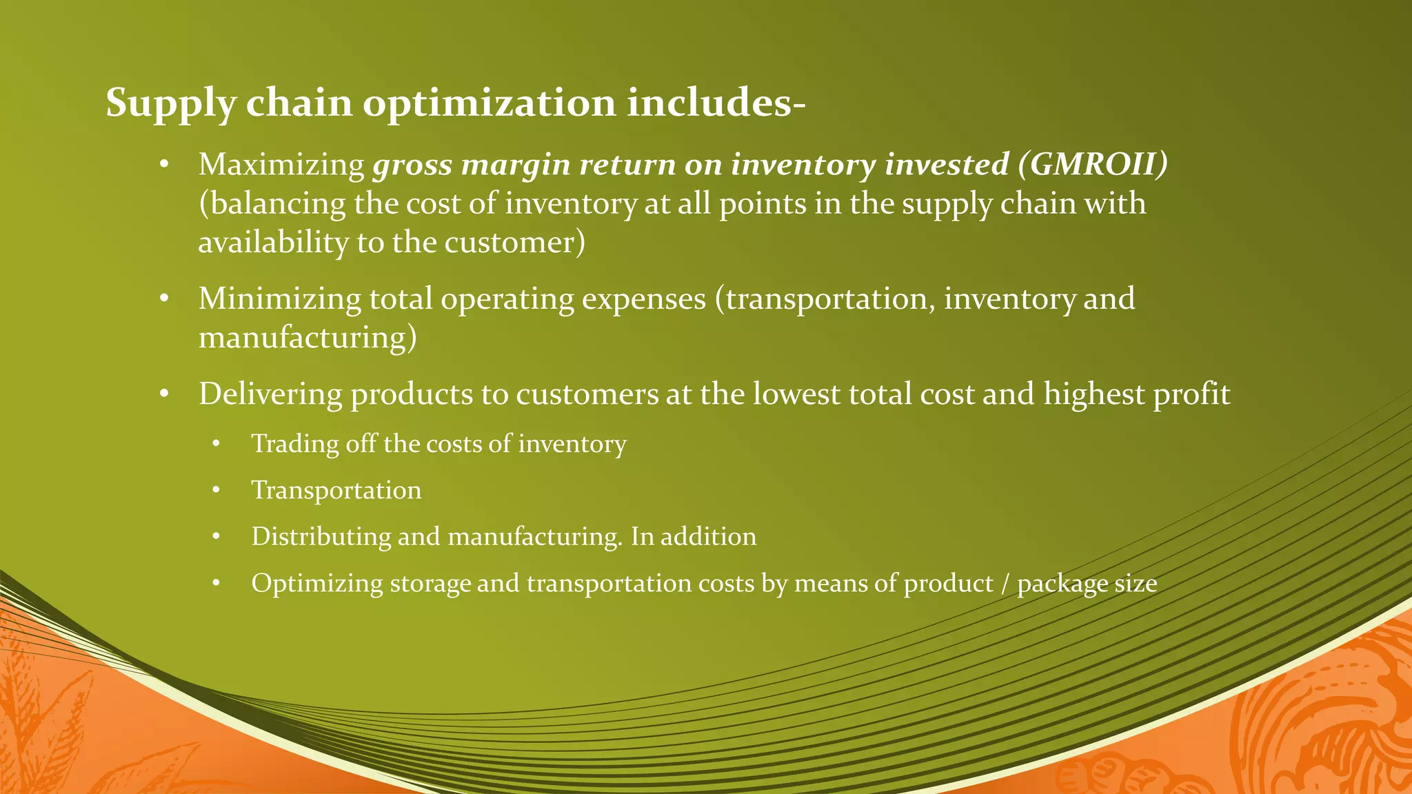 Retail Supply Chain Optimization Ppt