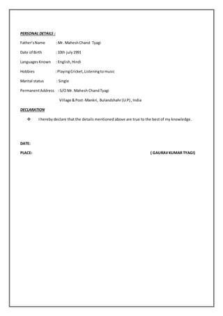 Gaurav tyagi 2016 | DOCX