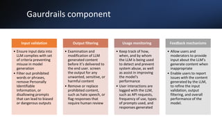 Gaurdrails for LLM applications | PPTX | Computing | Technology & Computing