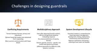 Gaurdrails for LLM applications | PPTX