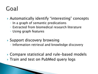 Automatic Identification of Interestingness in Biomedical Literature | PPTX