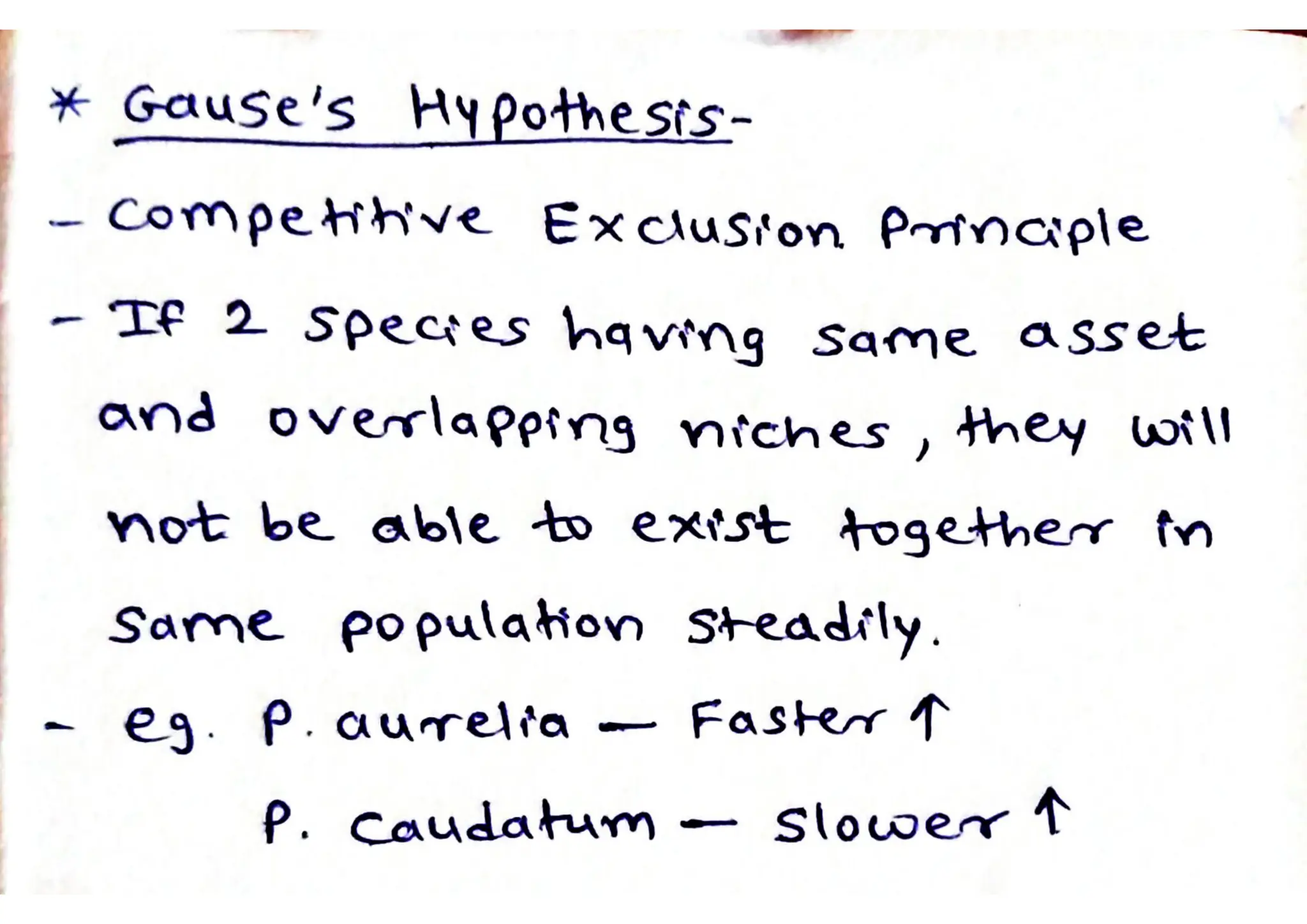 Gause's Hypothesis / Competitive Exclusion Principle | PDF