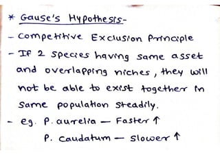 Gause's Hypothesis / Competitive Exclusion Principle | PDF