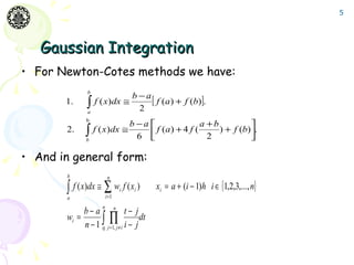 Gaussian Integration | PPT