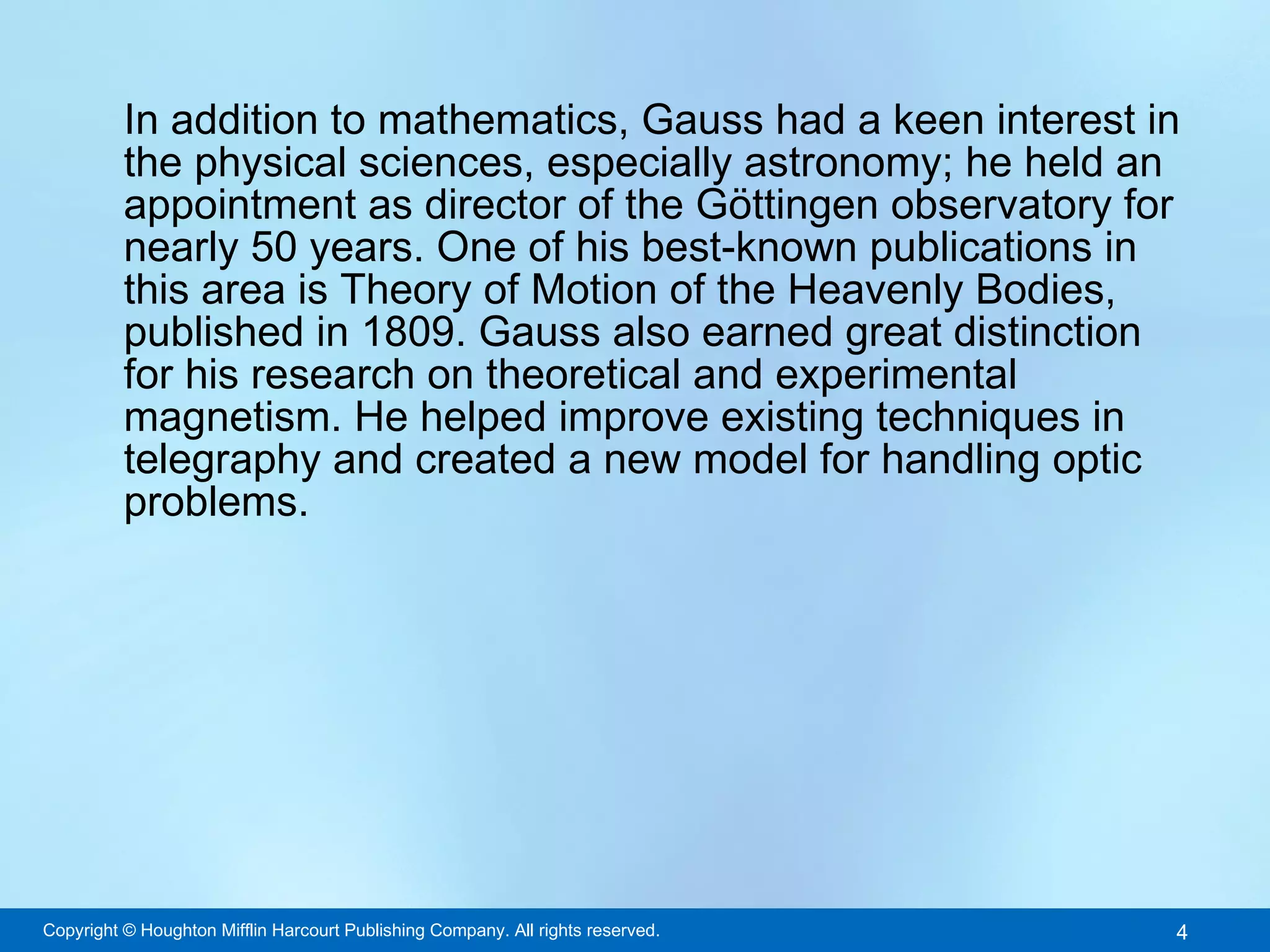 Gauss | PPT