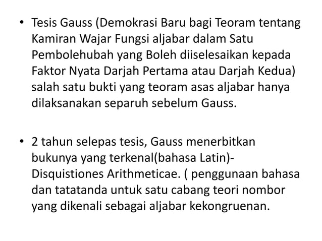 Gauss | PPT