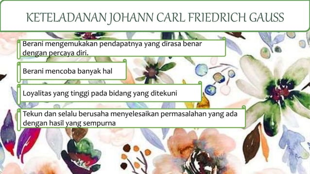 Biografi Johann Carl Friedrich Gauss (Bahasa) | PPTX