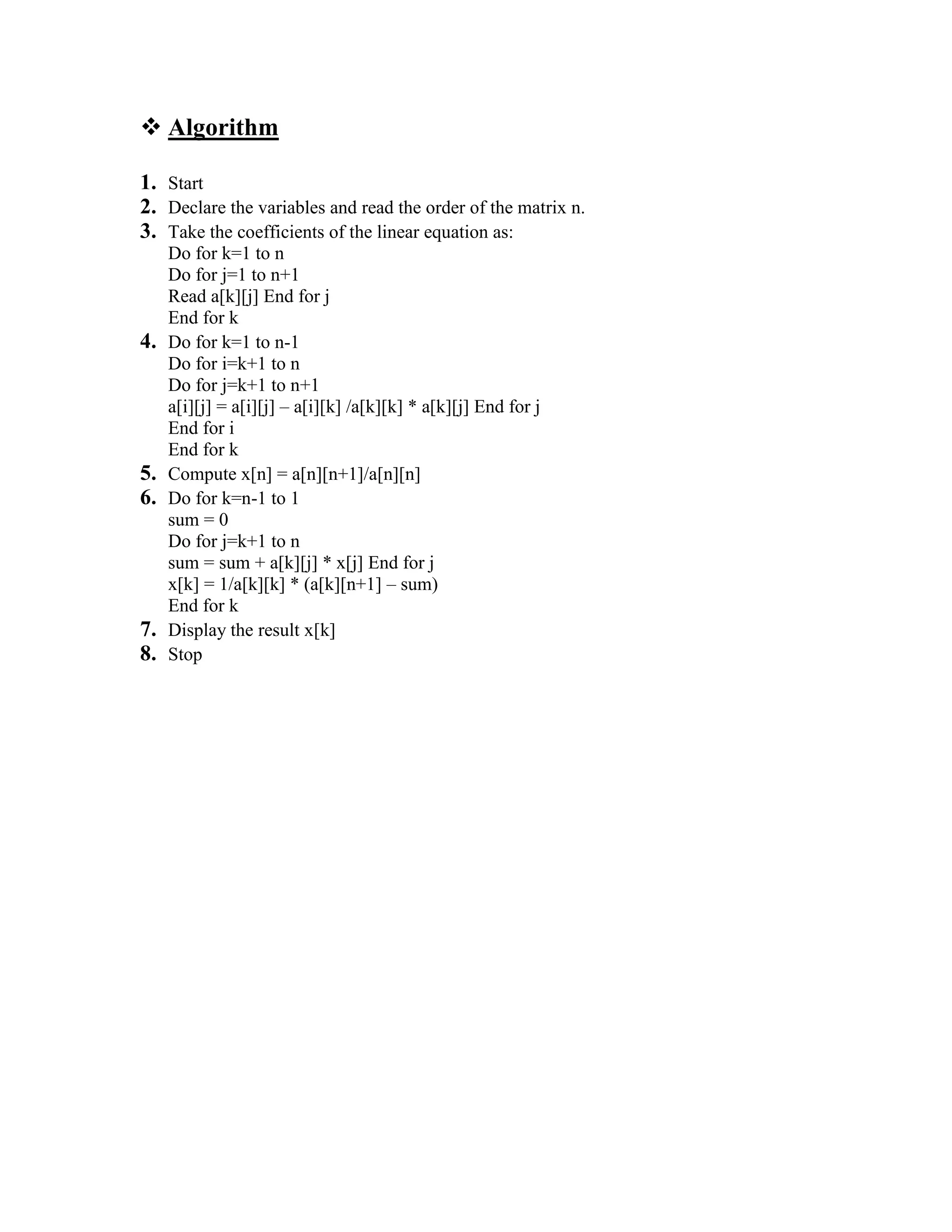 Gauss Elimination Method With Partial Pivoting | PDF | Physics | Science