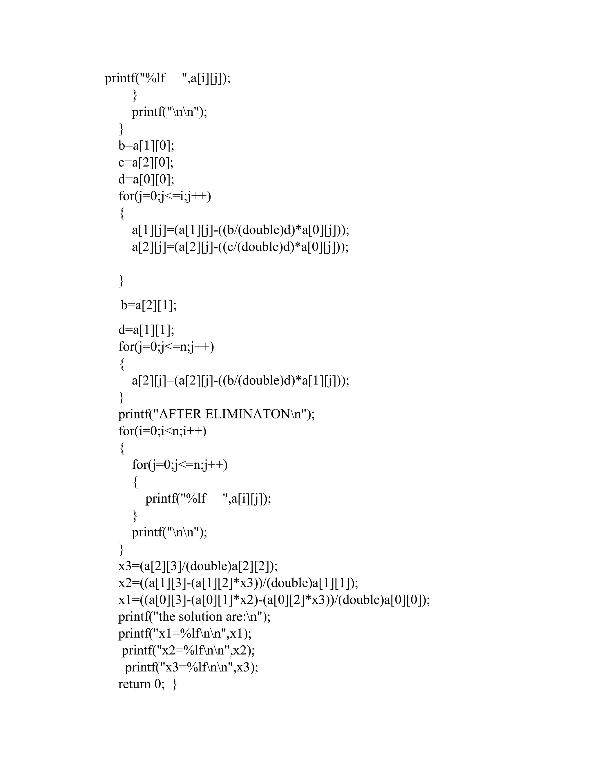 Gauss Elimination Method With Partial Pivoting | PDF | Physics | Science