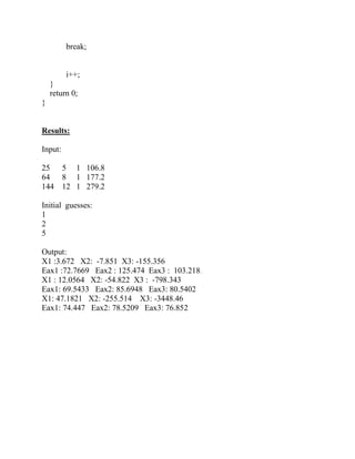 Gauss Elimination Method With Partial Pivoting | PDF