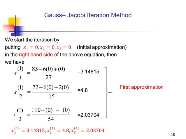 NUMERICAL METHODS -Iterative methods(indirect method)