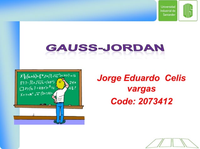 Gauss jordan | PPTX | Programming Languages | Computing