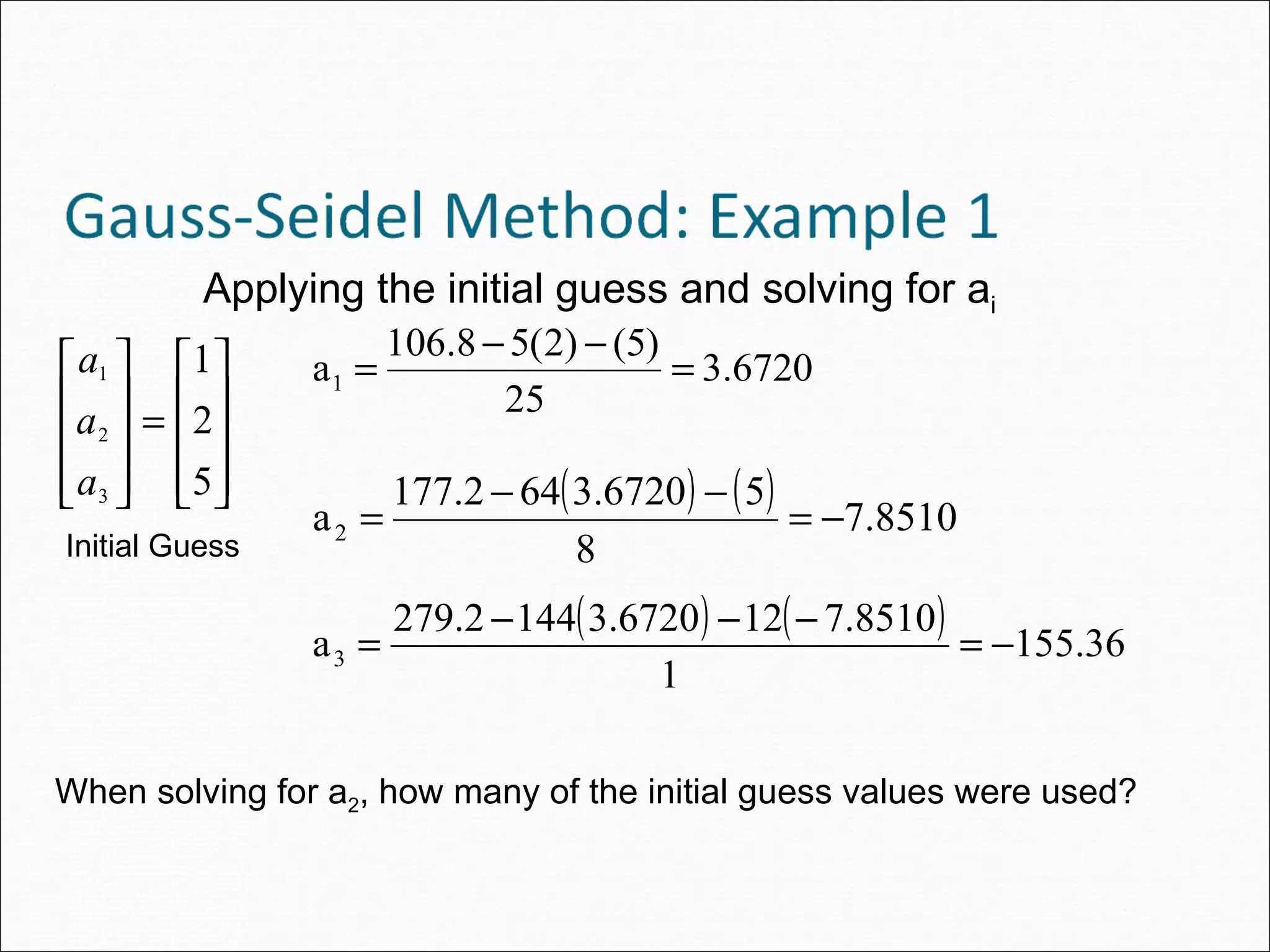 Gauss sediel | PPT