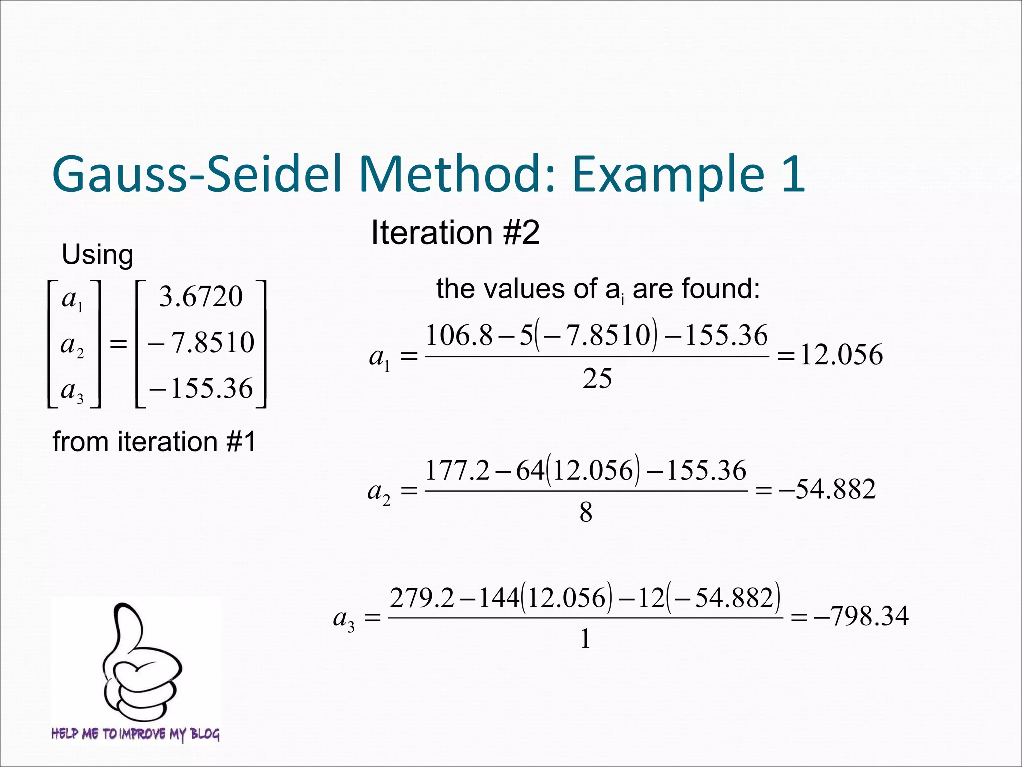 Gauss sediel | PPT