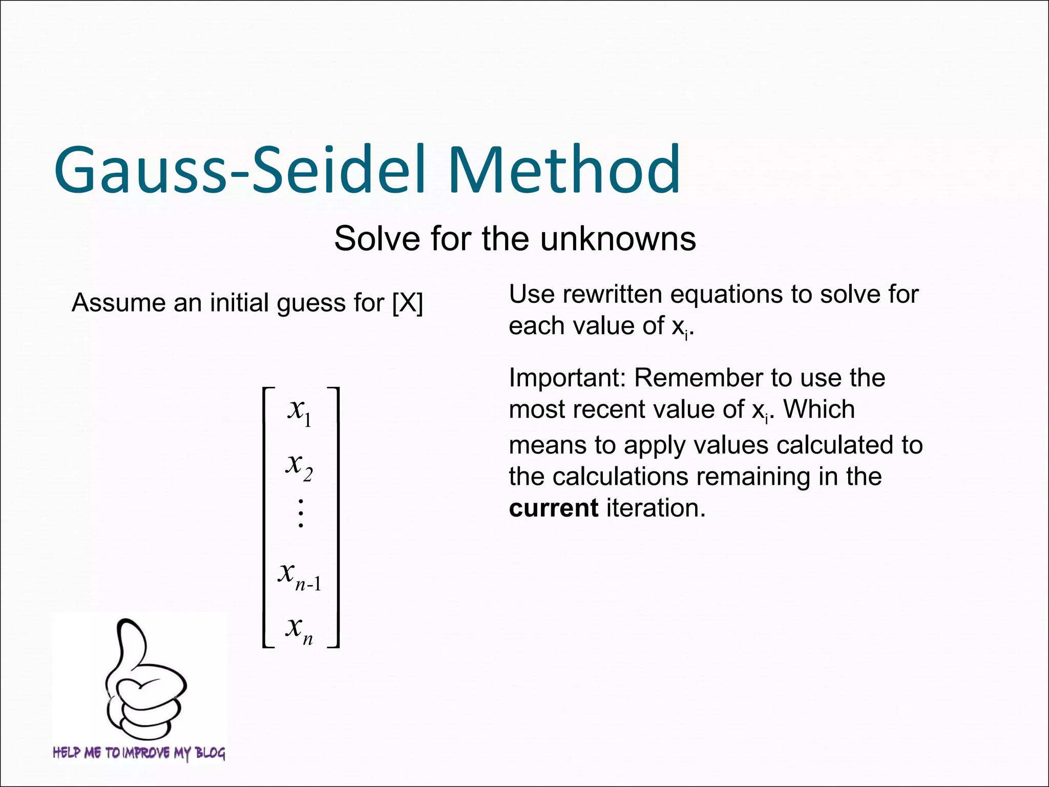 Gauss sediel | PPT
