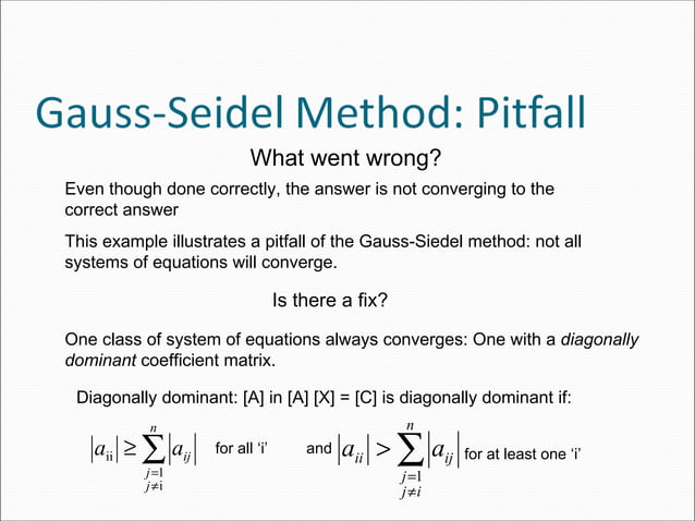 Gauss sediel | PPT