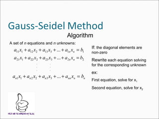 Gauss sediel | PPT