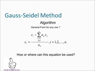 Gauss sediel | PPT