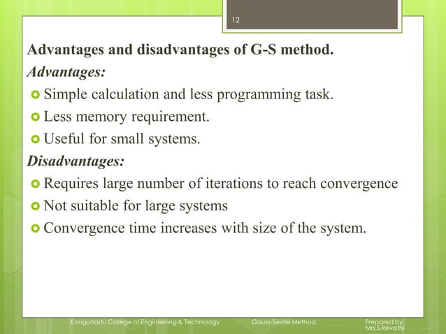 Gauss seidel method | PDF