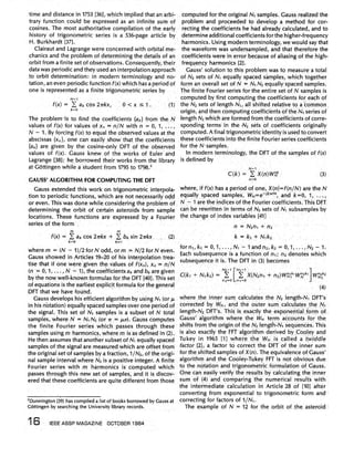 +Gauss and the history of the fast fourier transform | PDF | Physics | Science