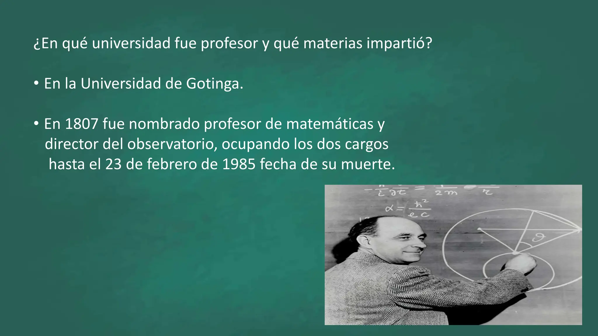 DESCRUBIMIENTOS MATEMATICOS CARL GAUSS Y SU OBRA MAESTRA. | PPT