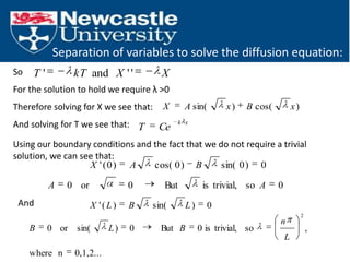 Diffusion Equation Separation Of Variables (if you\'re bored) | PPTX