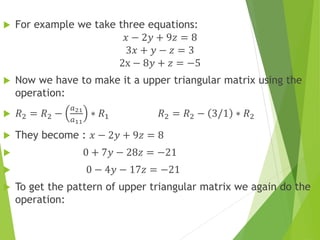 GAUSS ELIMINATION METHOD | PPTX