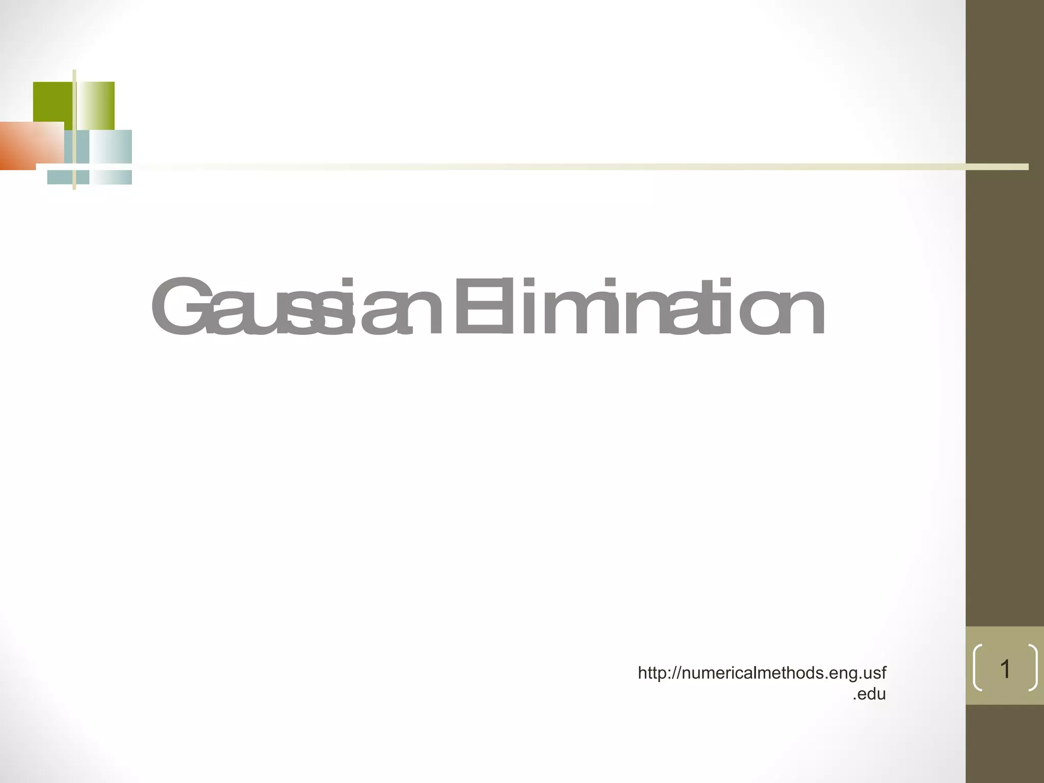 Gauss elimination | PPT
