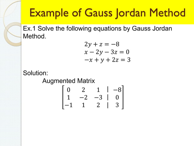 Gauss elimination & Gauss Jordan method | PDF | Physics | Science