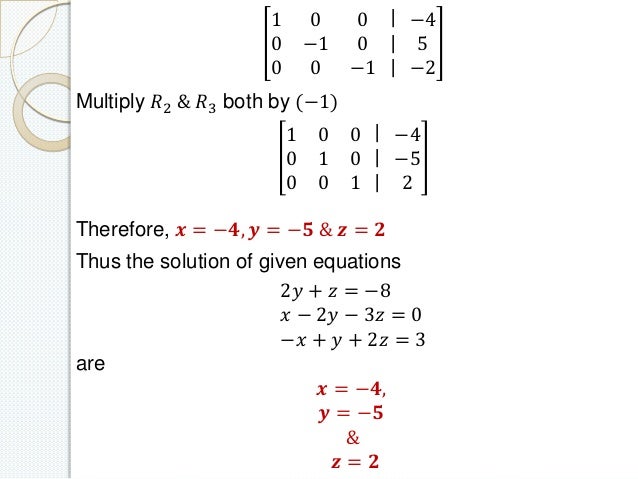 Gauss elimination & Gauss Jordan method Gauss elimination & Gauss Jordan method