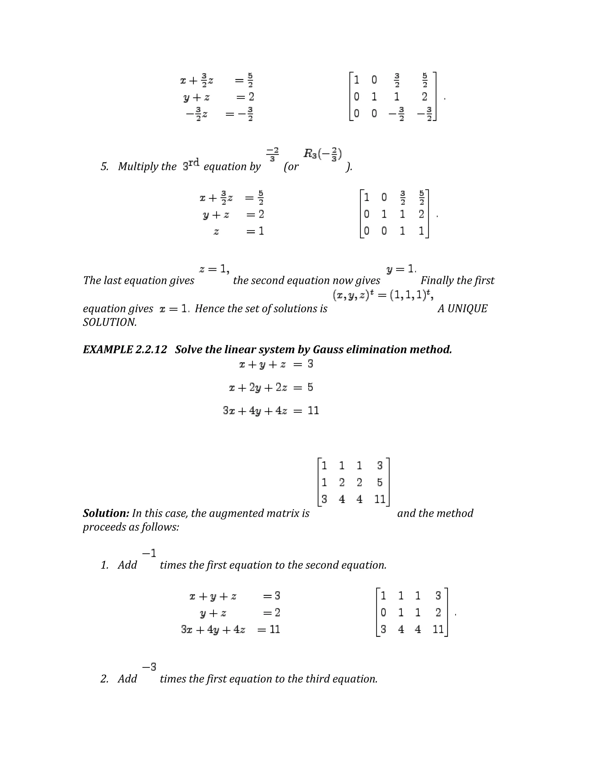 Gauss Elimination Method Docx Physics Science