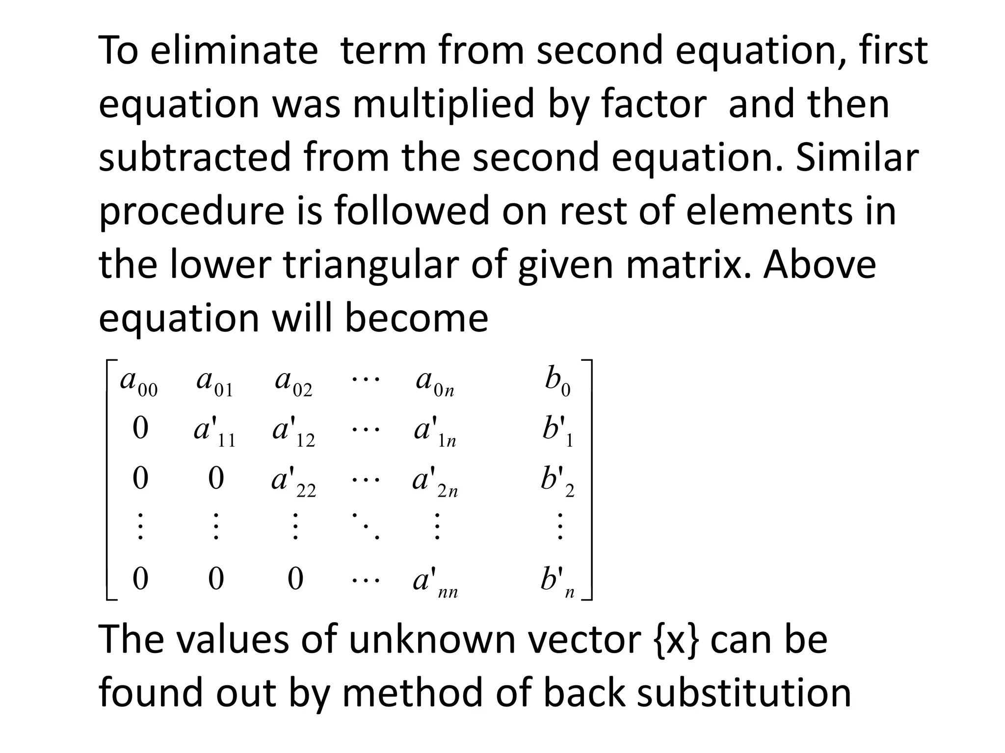 Gauss Elimination Method Pptx