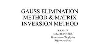 GAUSS ELIMINATION METHOD.power point presentation | PPTX