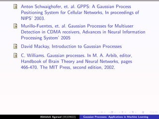 Gaussian Processes: Applications in Machine Learning | PDF