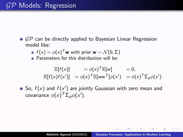 Gaussian Processes: Applications in Machine Learning | PPT