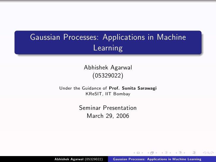 Gaussian Processes Applications In Machine Learning