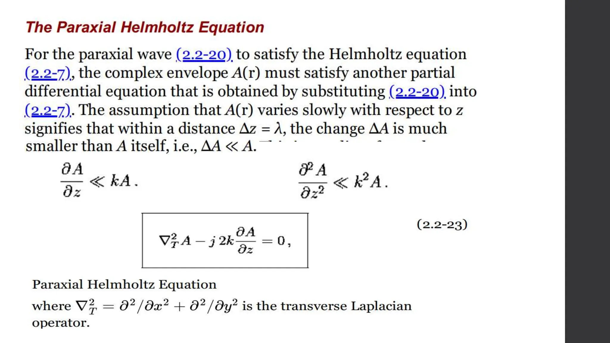 Gaussian_Beam_fresnel approximation and mathematical expression | PPTX