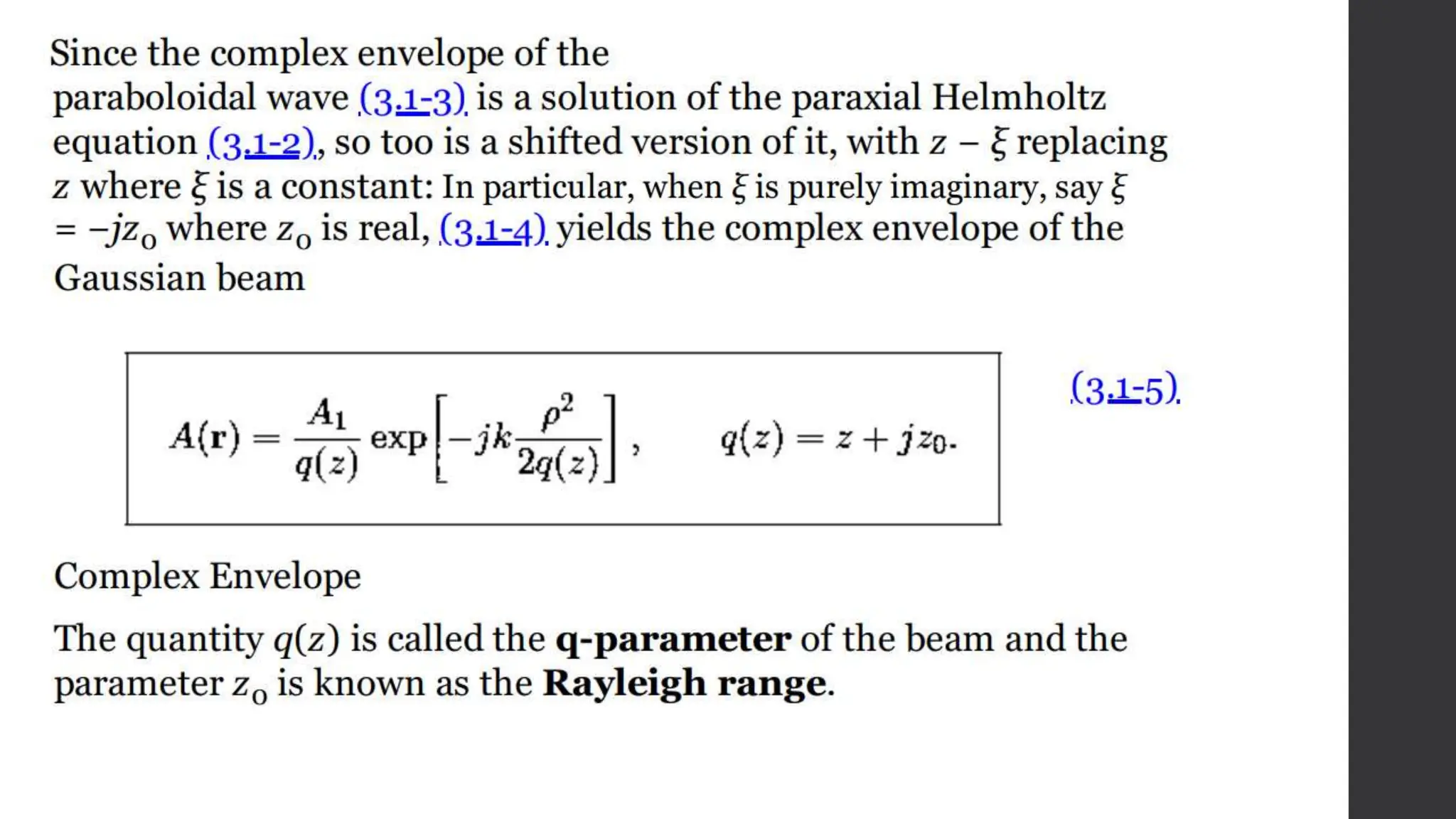 Gaussian_Beam_fresnel approximation and mathematical expression | PPT